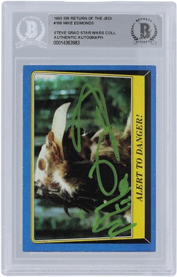 Mike Edmonds Star Wars Signed 1983 Topps Return of the Jedi #168 BGS ...