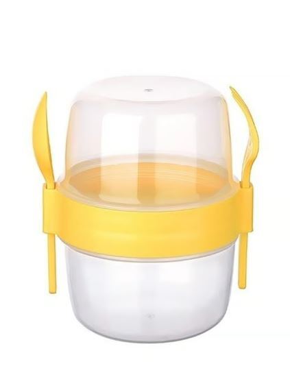 Titiz Cup with Spoon & Fork Fruit Overnight Oats MUESLI Cereal Food ...