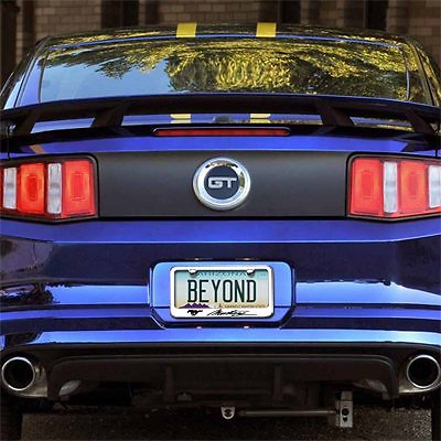 Ford Mustang Script Chrome Metal License Plate Frame | eBay