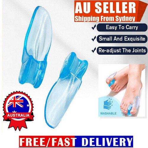 2x Silicone Gel Bunion Toe Protector Straightener Corrector Spreader ...