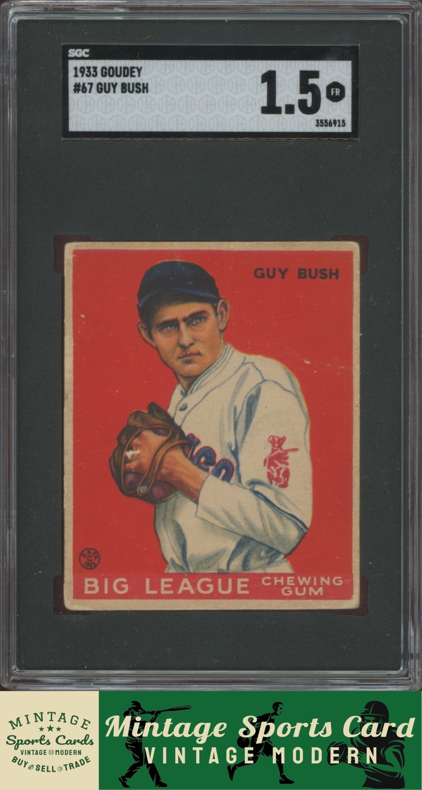 1933 Goudey Big League Chewing Gum - R319 #67 Guy Bush (RC) for sale ...