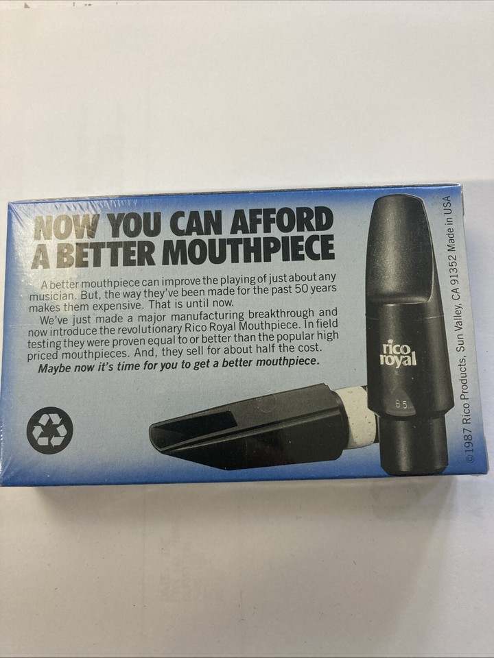 RICO ROYAL BARITONE SAXOPHONE SAX REEDS (10 REEDS) SIZE 2 UNOPENED BOX ...