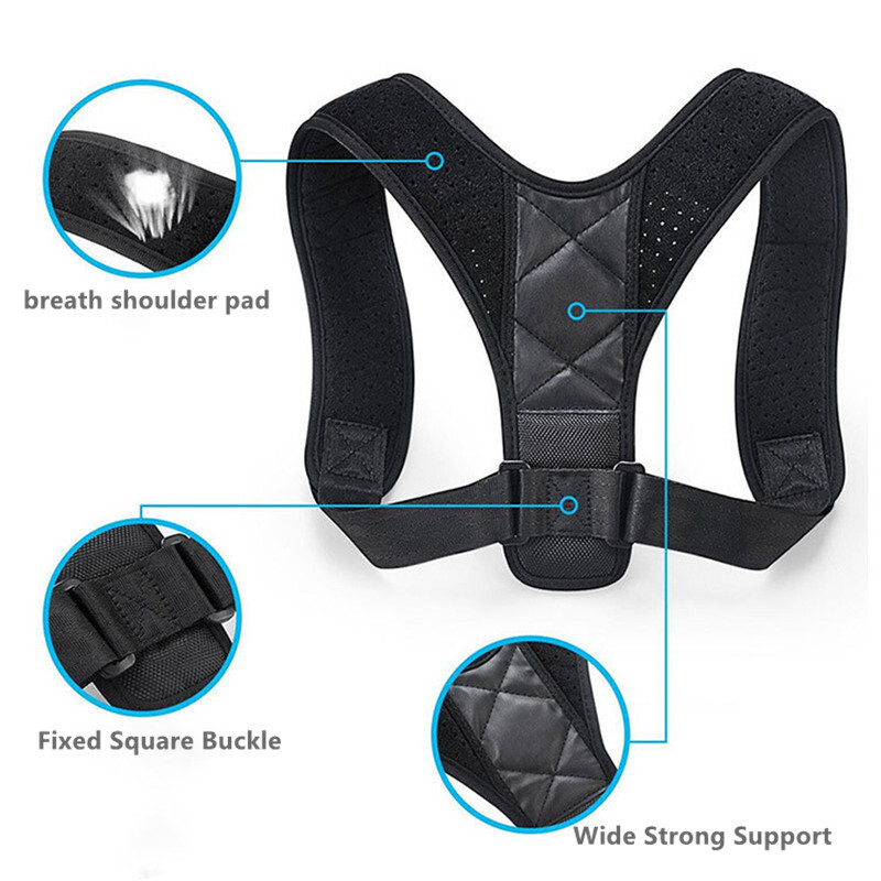 Soft Posture Correction Adjustable Shoulder Anti-Hunchback Posture ...