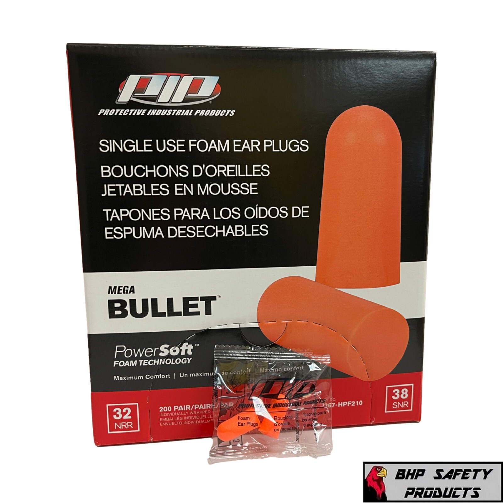 Ear Plugs Lot Bulk, Soft Orange Foam Sleep Travel Noise Shooting ...