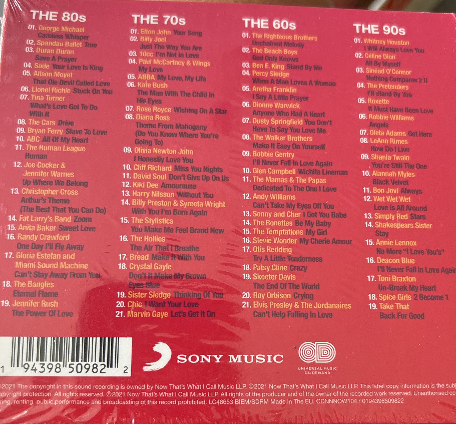 Now Decades of Love by Various Artists (CD, 2021) for sale online | eBay