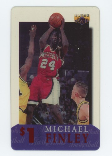 1996-97 Clear Assets Michael Finley Rookie Wisconsin Badgers #30 | eBay