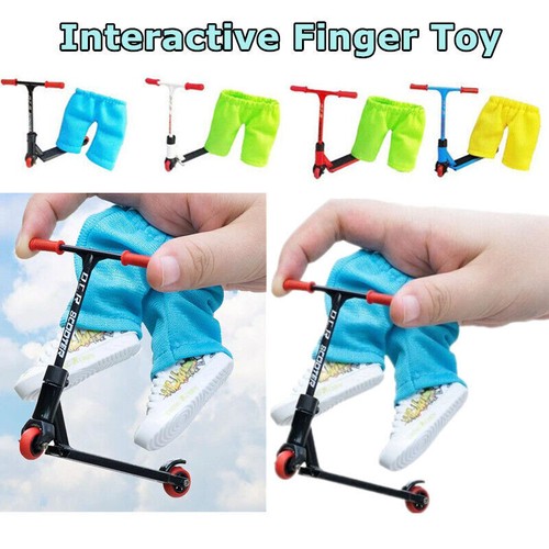 Mini Finger Scooter Toy Skateboards Shoes Pants Alloy Finger Board Set ...