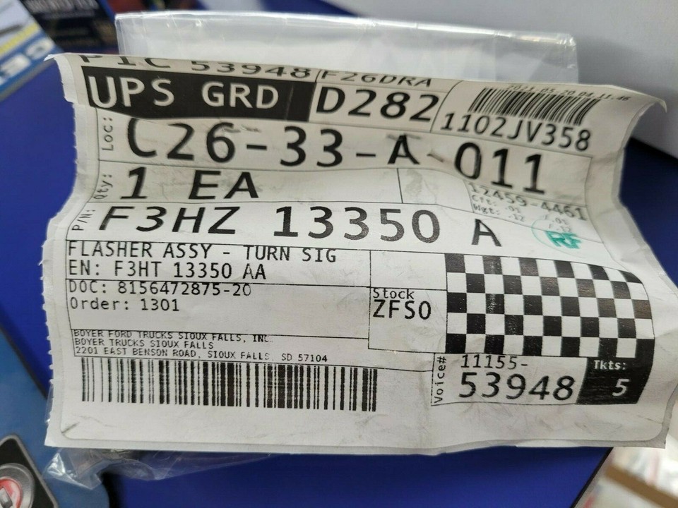 GENUINE FORD F3HZ-13350-A MOTORCRAFT TURN SIGNAL RELAY / FLASHER. | eBay