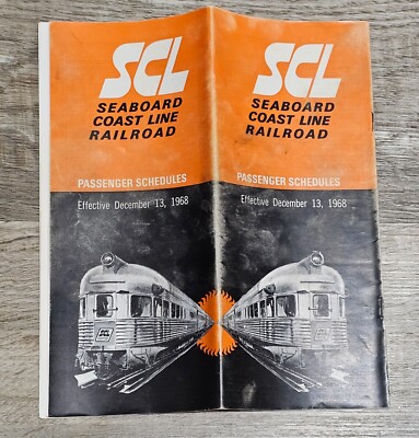1968 Seaboard Air Line Railroad Streamliner Time Tables | eBay