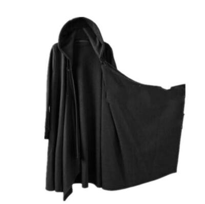 6XL 5XL Mens Hooded Cloak Cape Trench Overcoat Coat Cosplay Loose ...