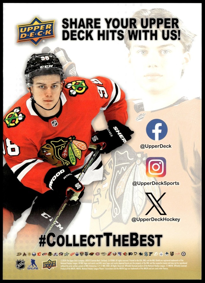 2024-25 Upper Deck 5x7 Promo Connor Bedard Chicago Blackhawks #V-9 ...