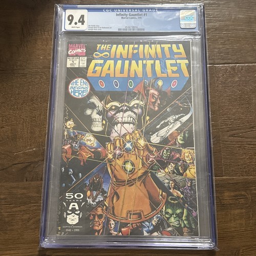 Infinity Gauntlet #1 CGC 9.4 WP Thanos Jim Starlin George Pérez 1991 🌟 ...