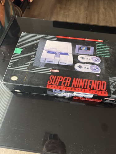 SUPER NINTENDO SNES ORIGINAL CONSOLE SET With BOX 1991 VINTAGE **READ ...