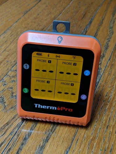 THERM PRO WIRELESS DUAL PROBE MEAT & BBQ THERMOMETER DIGITAL RECEIVER ...