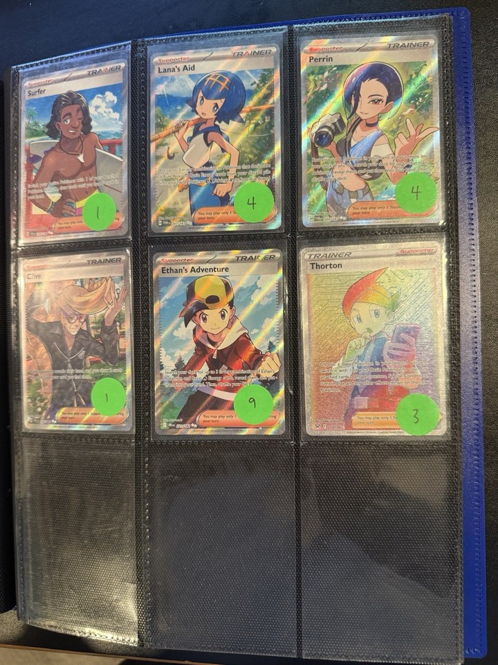 Pokemon Card Binder Lot. Full Arts, VMAX, Radiant, ex, Gold, Trainers ...