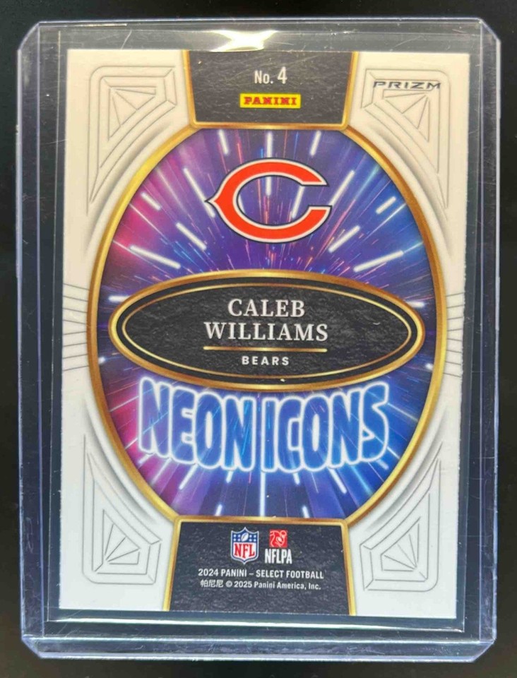 2024 Select Caleb Williams Neon Icons RC Prizm Rookie #4 Bears | eBay