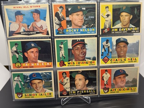 1960 Topps Baseball Complete Set 1-572 EX-EXMT MANTLE YAZ CLEMENTE | eBay