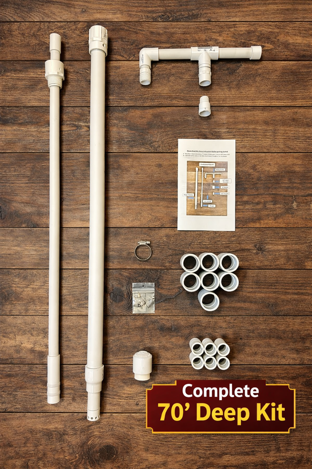 Manual Deep Well Hand Pump Kit – Emergency Backup Water – Up to 150 ft ...
