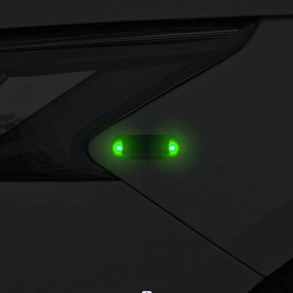 Car Parts Solar Green LED Flash Light Anti-theft Safety Warning Light ...