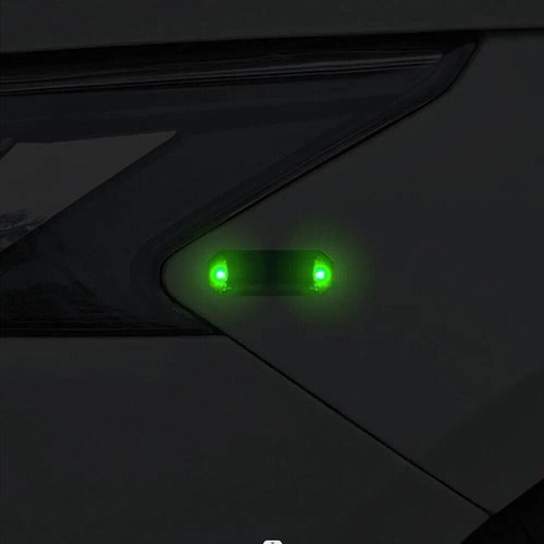 Solar Green LED Flash Light Universal Car Parts Anti-theft Safety ...