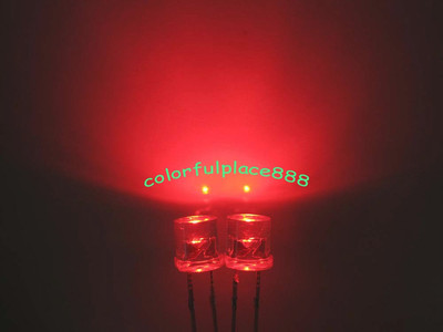 1000pcs New 5mm Red Flat Top LED Lamp Super Bright Wide Angle Leds FREE ...