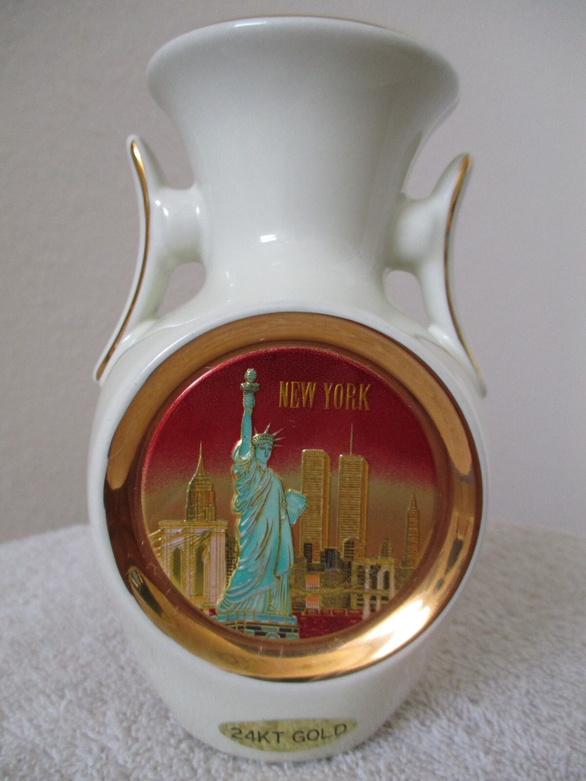 The Art of Chokin Statue of Liberty New York Scene 24KT Gold Edged ...
