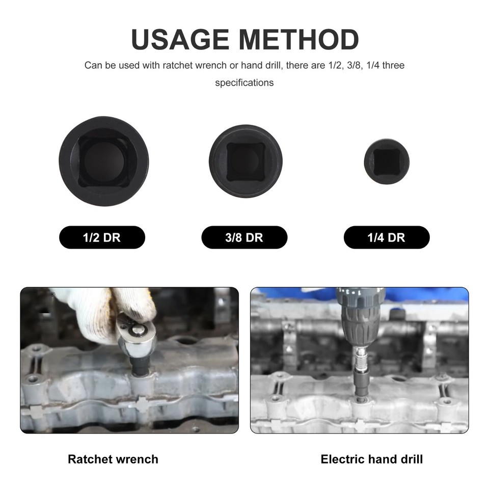 19 PC External Torx Plus Sockets Set 6 Point EP Socket EP4,Dr E-Torx ...