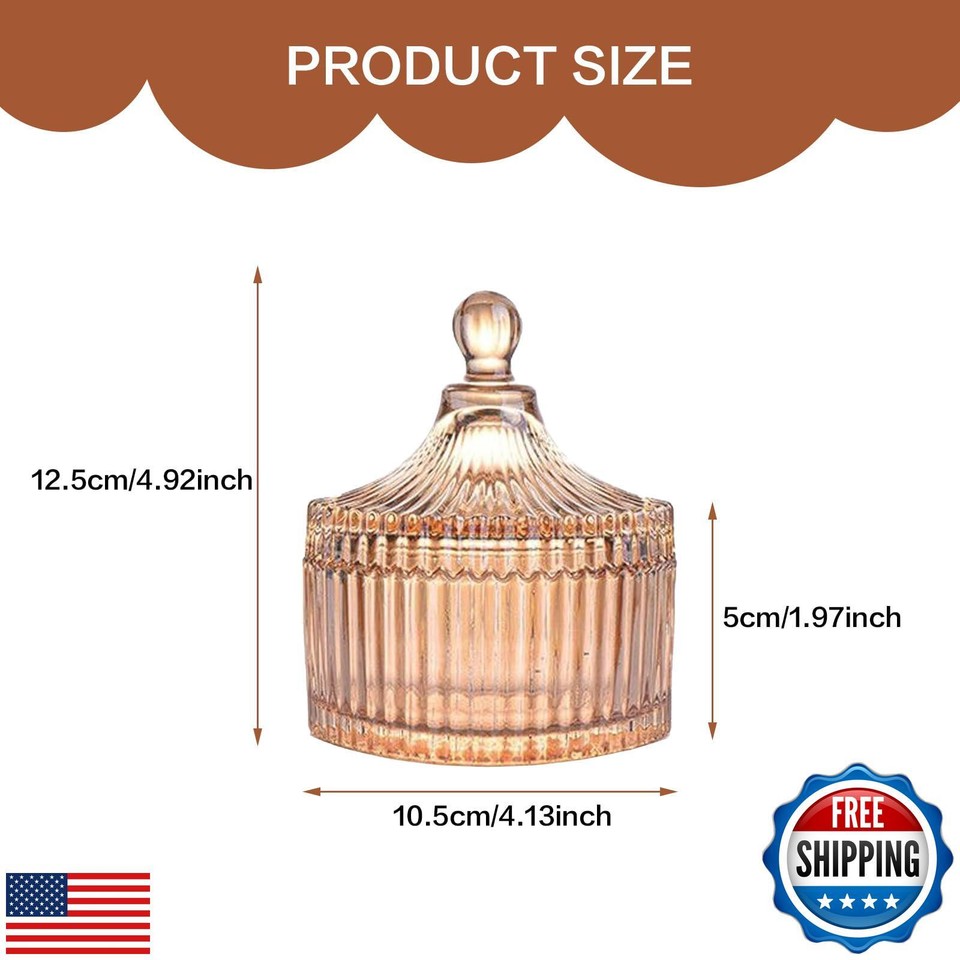 Body Powder Puff and Container, Soft Powder Puff,Glass Box for Dust ...