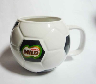 MILO Ceramic MUG CUP FOOTBALL DESIGN Black White Malaysia Nestle 3 ...
