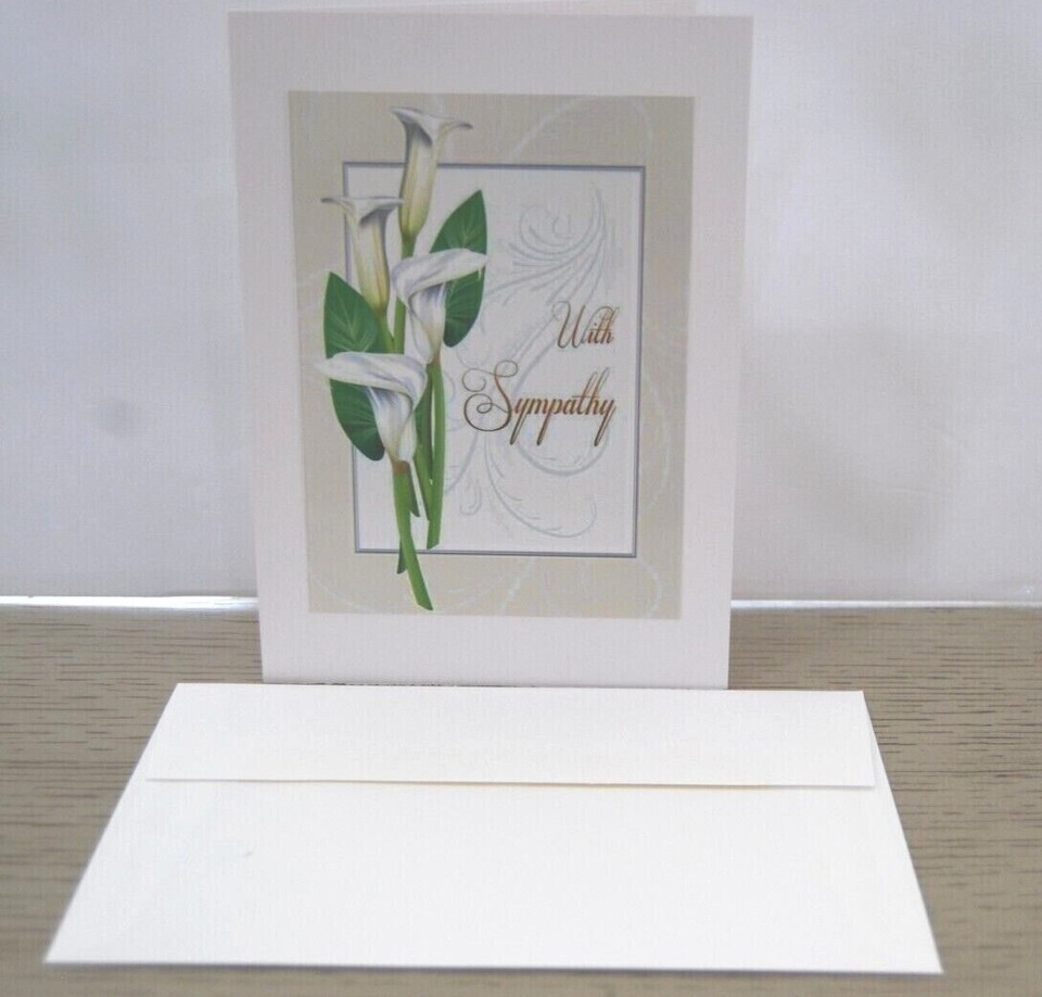 Sympathy Greeting Card, Glossy Print on Fine Linen Cardstock, FREE ...