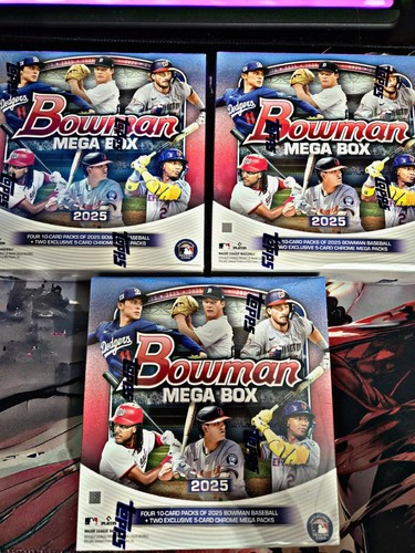 2025 Topps Bowman Baseball Mega Box -NEW- LOT OF 3- Factory Sealed ...