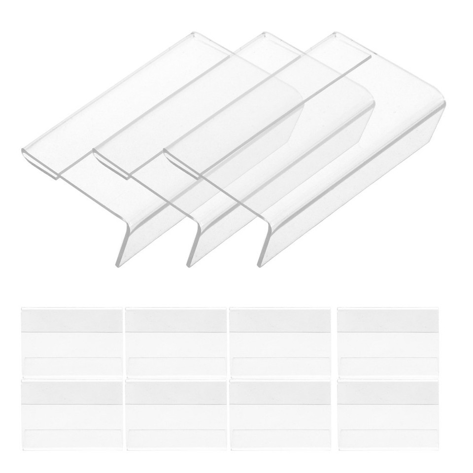 20 Pcs Acrylic Slanted L Shape Display Stand Sign Holders For Desk Use ...
