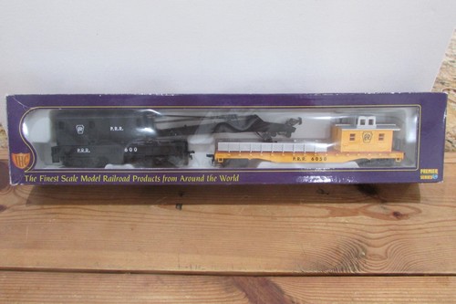 HO Scale IHC M3554 Crane Car PRR #600 w/ Boom Tender Pennsy #6050 Lot ...