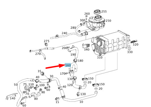 NEW MERCEDES-BENZ ML W166 RETURN COOLANT LINE A1572000052 ORIGINAL | eBay