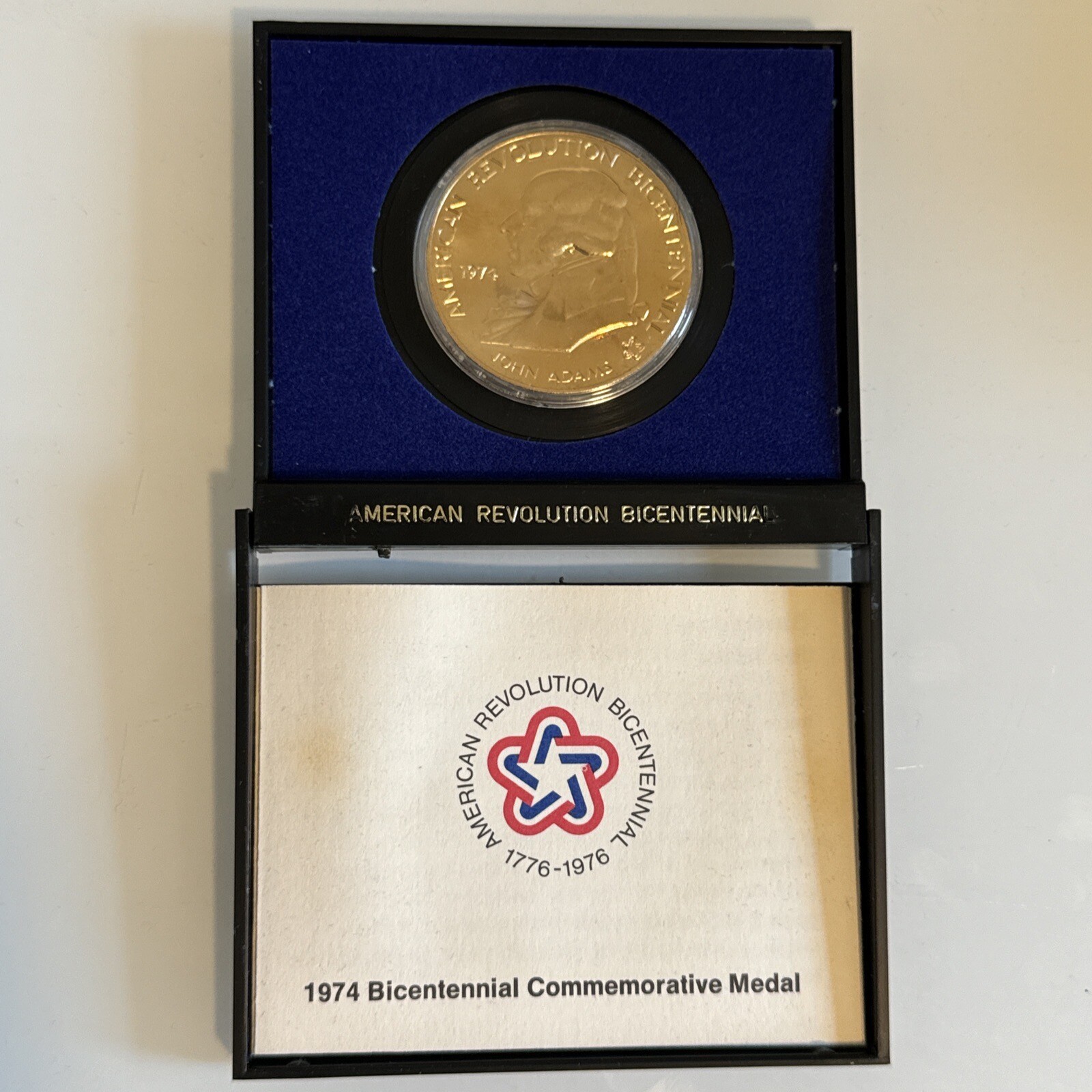 1974 Bicentennial Commemorative Coin / Medal - John Adams with case | eBay
