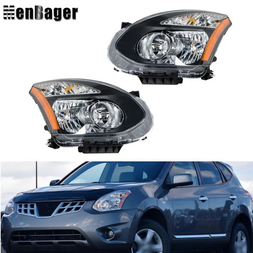 LH&RH Headlights For 2008-2013 Nissan Rogue/14-15 Rogue Select Halogen ...
