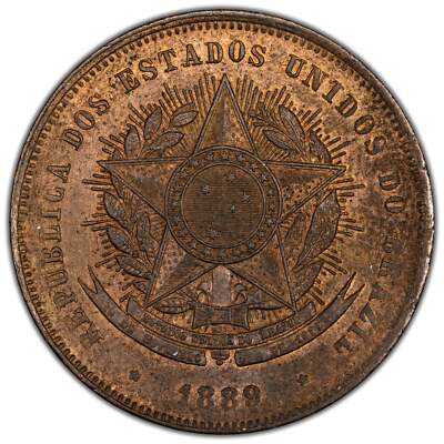 Brazil 1889 20 Reis Coin KM #490 | eBay
