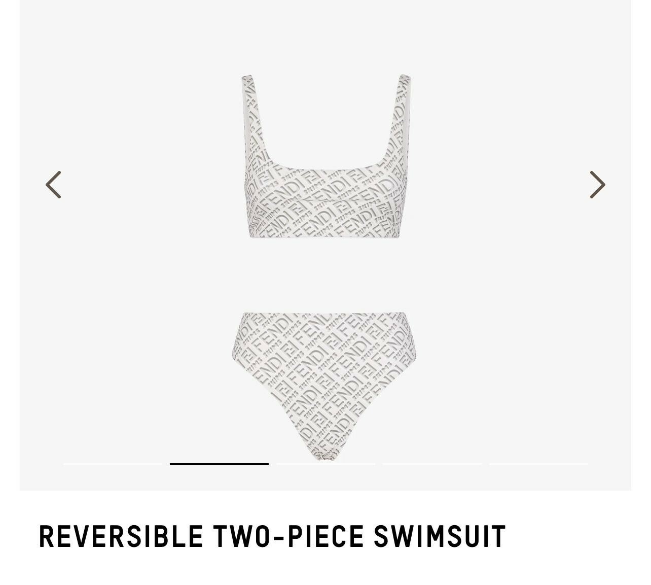 FENDI x SKIMS REVERSIBLE TWO-PIECE SWIMSUIT CONNECTICUT XXS | eBay