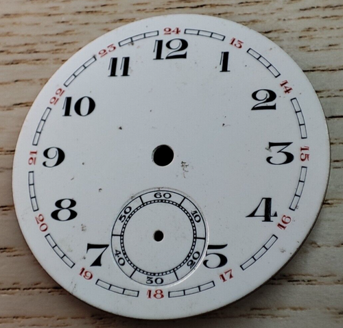 Pocket Watch Dial White Porcelain 39.6 mm (bend pins) | eBay