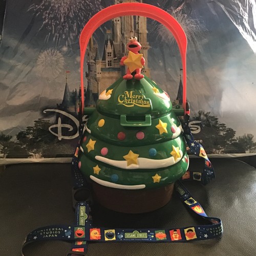 Sesame Street Elmo Popcorn Bucket Universal Studio Japan Christmas Tree ...