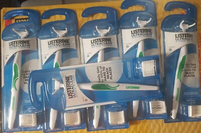 6 - Listerine Ultraclean Access Flosser Starter Pack Handle + 8 ...