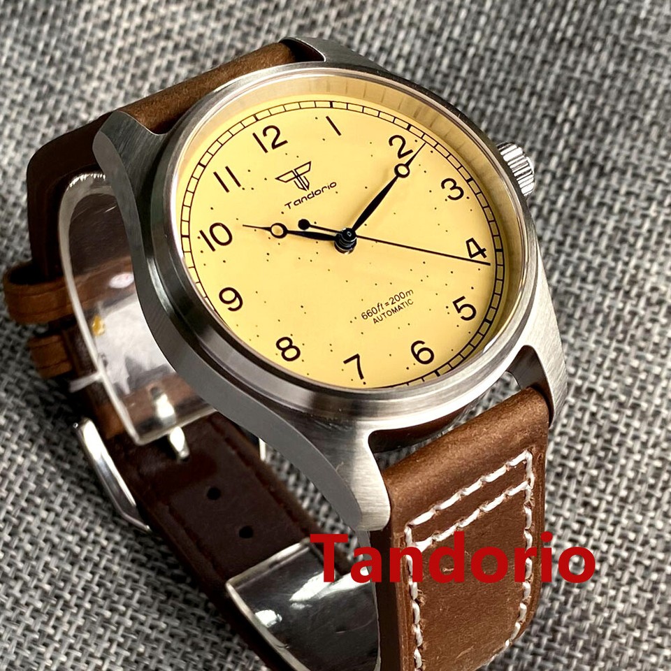Tandorio 39mm Yellow Start Dial NH35A PT5000 200m Diver Men Watch ...