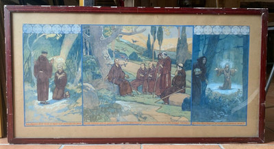 Pierre Victor ROBIQUET (1879-1951) Triptych Jesus Christ Musée d'Orsay ...