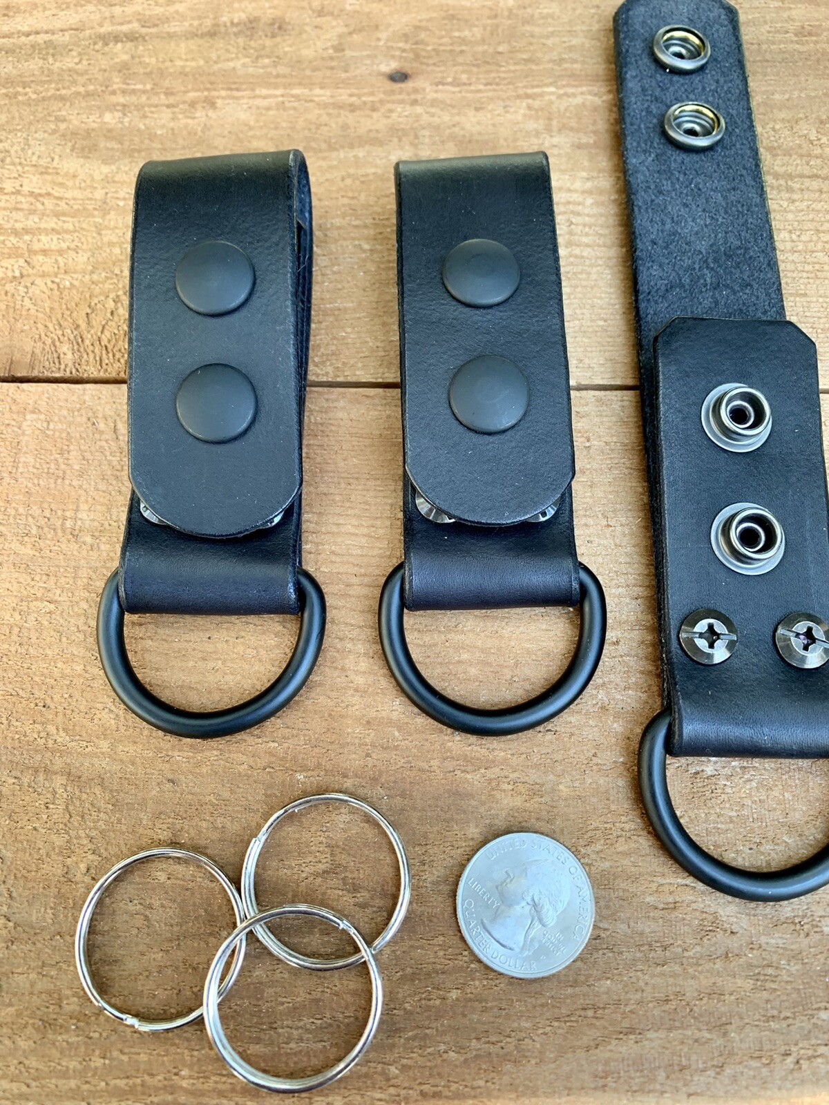 One Handmade Leather Key Fob Belt Loop Knife Sheath Dangler Heavy Duty ...