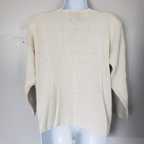 Tiara International Vintage Medium Ivory Knit Sweater… - Gem