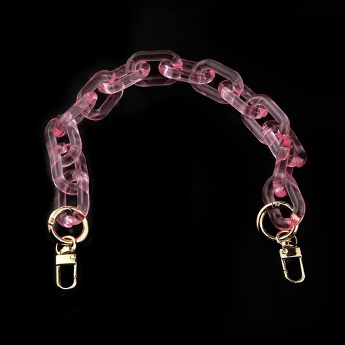 Thick Resin Bag Chain Straps Acrylic Handbag Decoration Pink Chain Bag ...