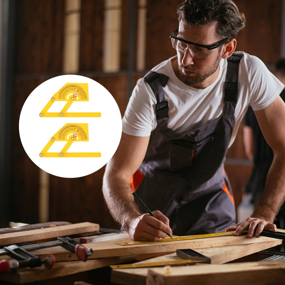 2 Pcs Abs Carpentry Ruler Woodworking Angle Precision Tools | eBay