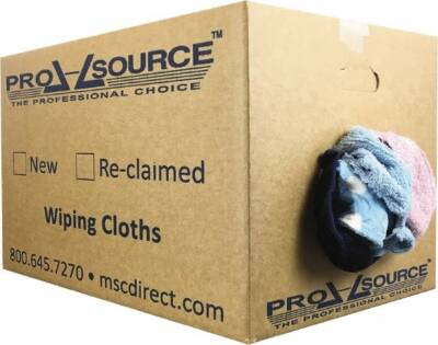 25 Lb Box PRO-SOURCE Reclaimed Cotton Terry Cloth Shop Rags: Assorted ...