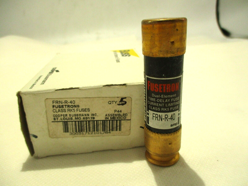NEW BOX OF 5 BUSSMANN FUSETRON FRN-R-40 40A/AMP FUSE | eBay