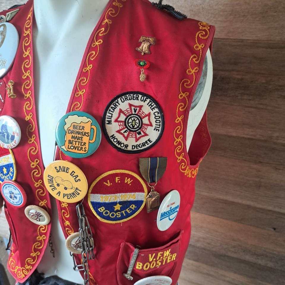 Order Cooties VFW Military Vintage Vest Decorated Honor Degree Patches ...